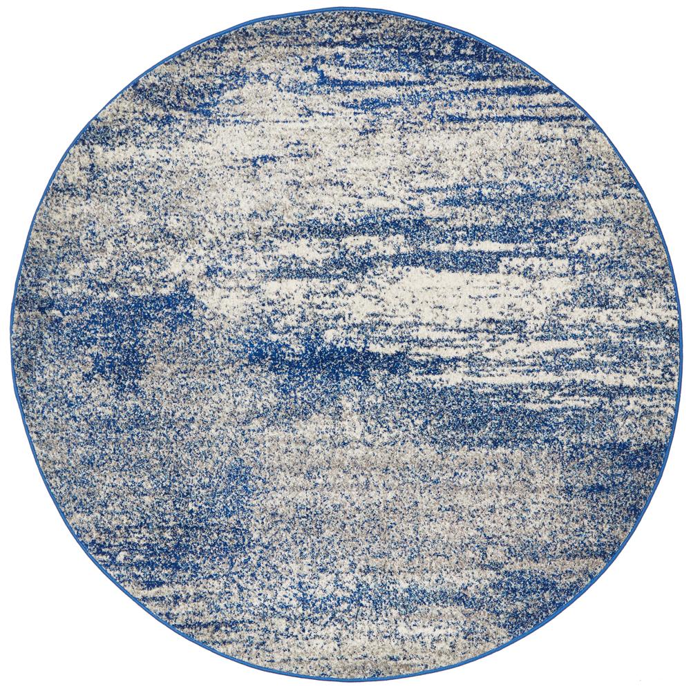 Mirage 355 Blue Round Rug – Rug Culture
