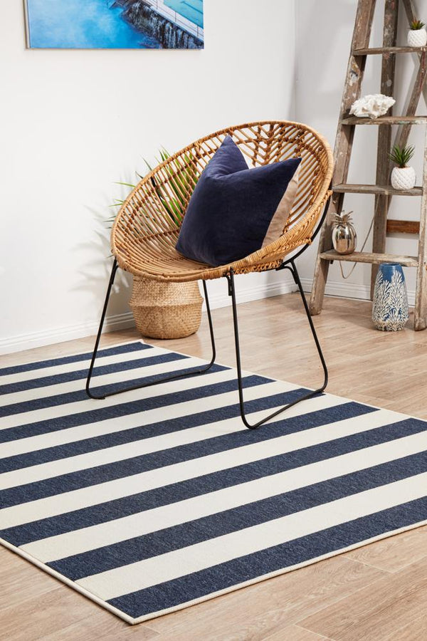 Seaside 4444 Navy White Rug – Rug Culture